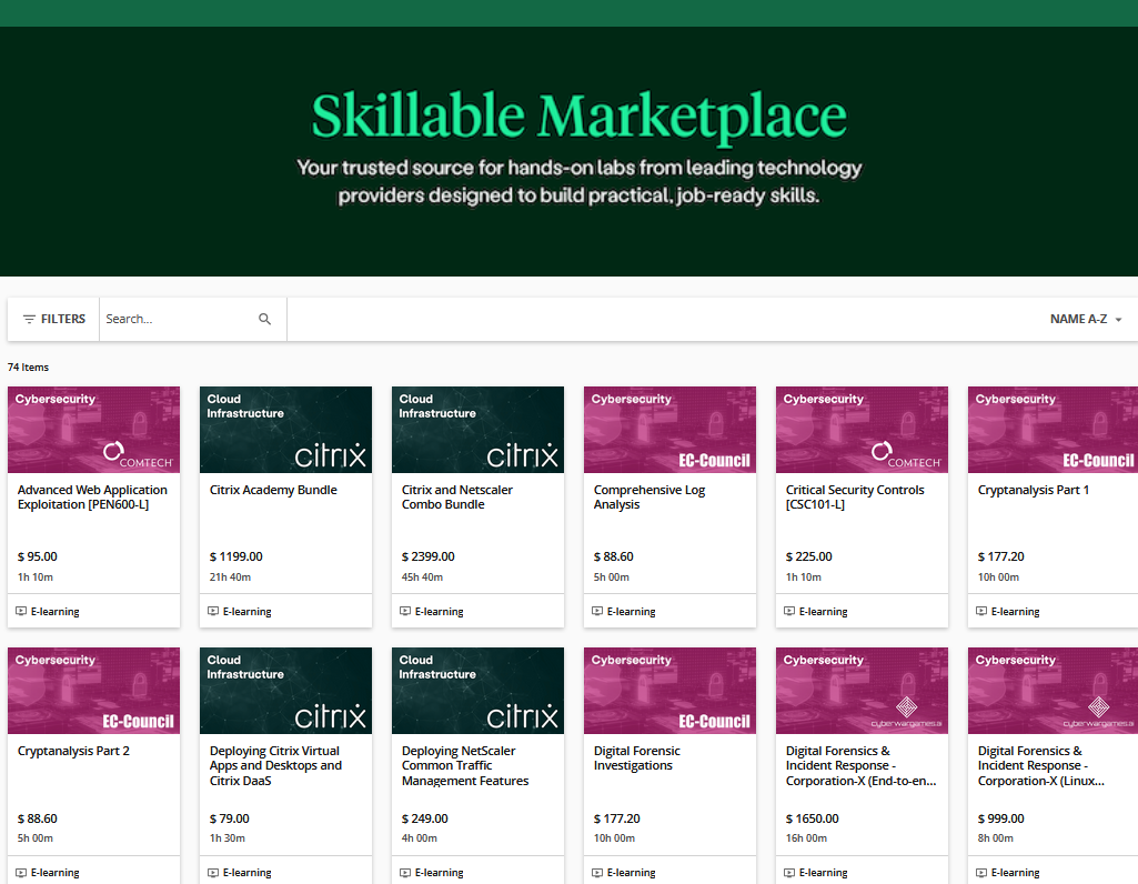Skillable Marketplace