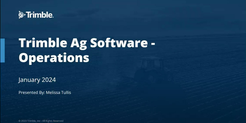 Trimble Ag Software - Operations